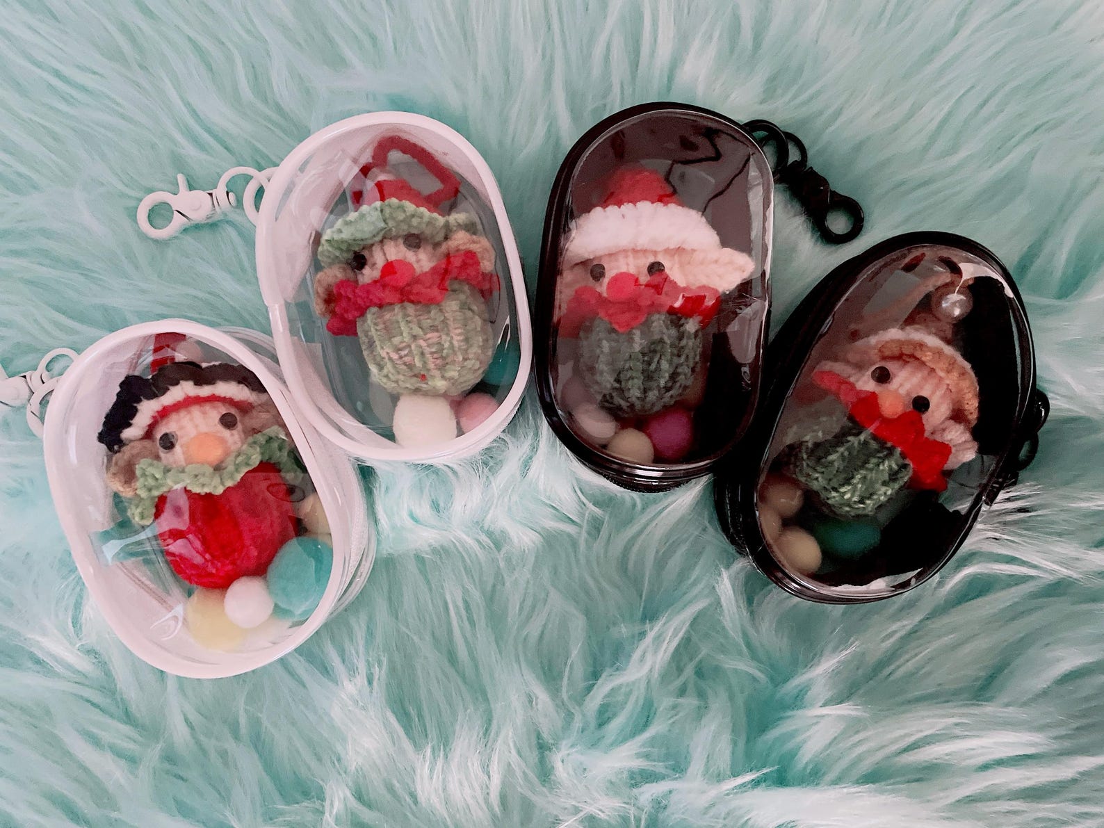 Loom Knit Elf Tag, Crochet Elf Keyring, Elf Keychain, Pouch Elf, Tote ...