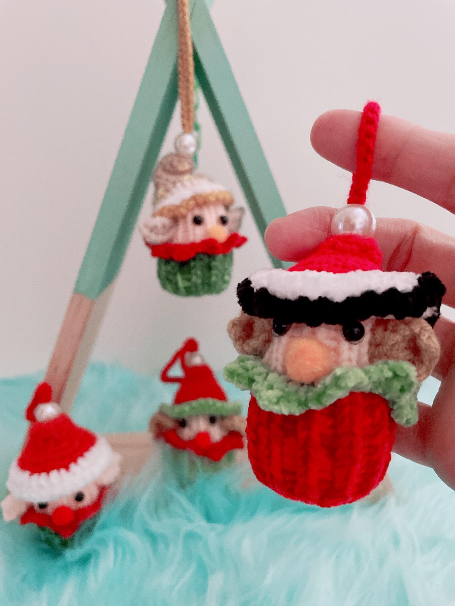 Loom Knit Elf Tag, Crochet Elf Keyring, Elf Keychain, Pouch Elf, Tote ...