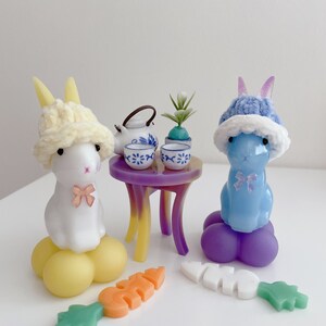 Tea Time Bunny High Tea Rabbit Resin Bunny Resin Rabbit - Etsy