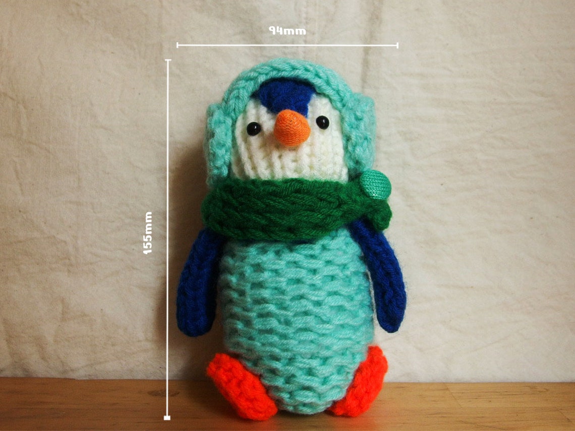 Loom Knit Penguin Stuffed Toy Plush Toy Penguin With - Etsy