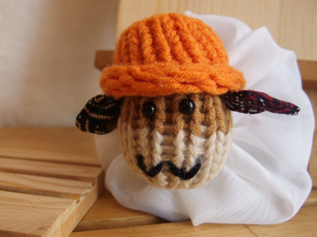 Loom Knit Ox Cow Stuffed Toy, Plush Toy, Paperweight, Ox Cow Home ...