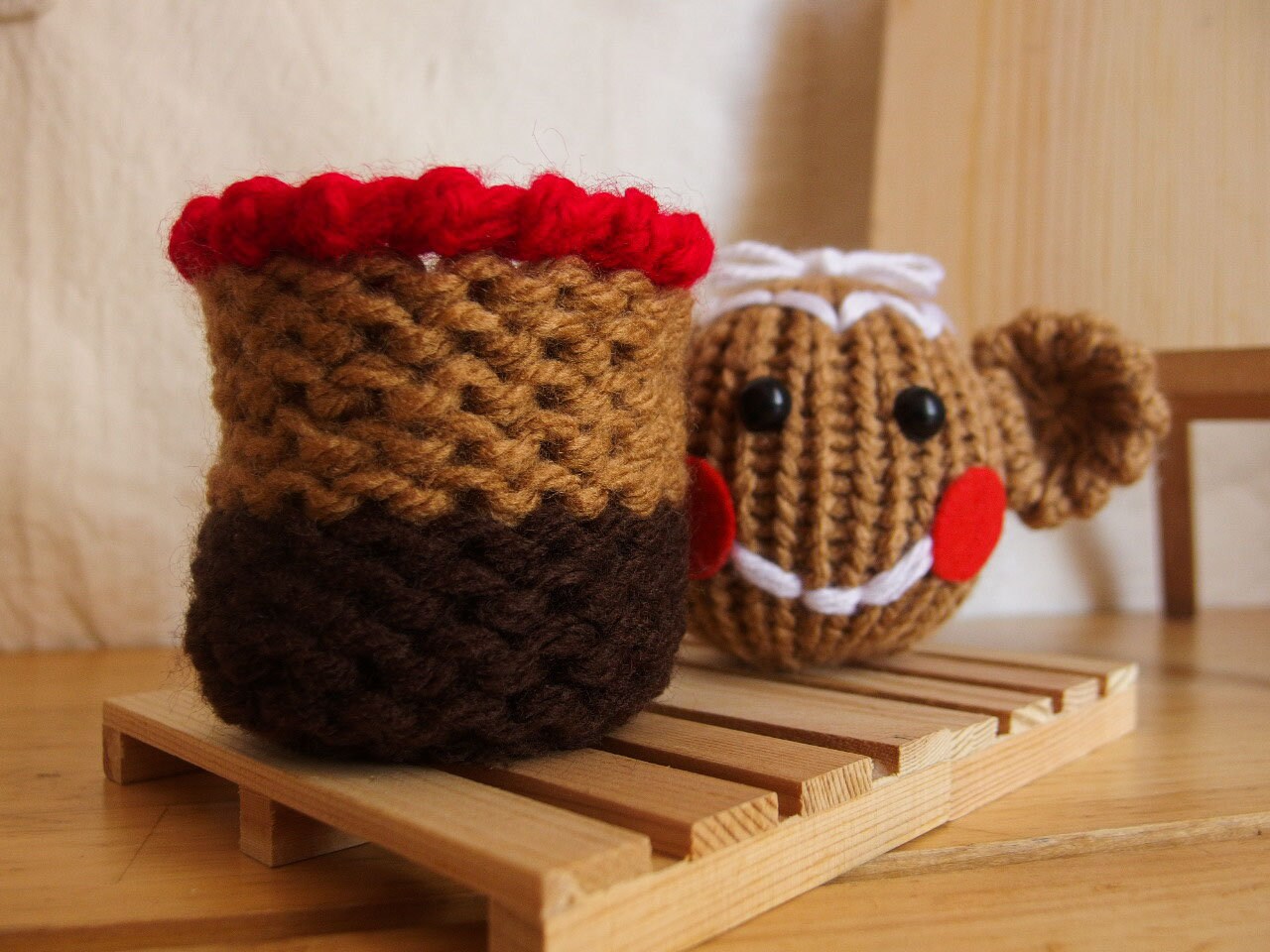 Loom Knit Gingerbread Man Container, Gingerbread Man, Christmas ...
