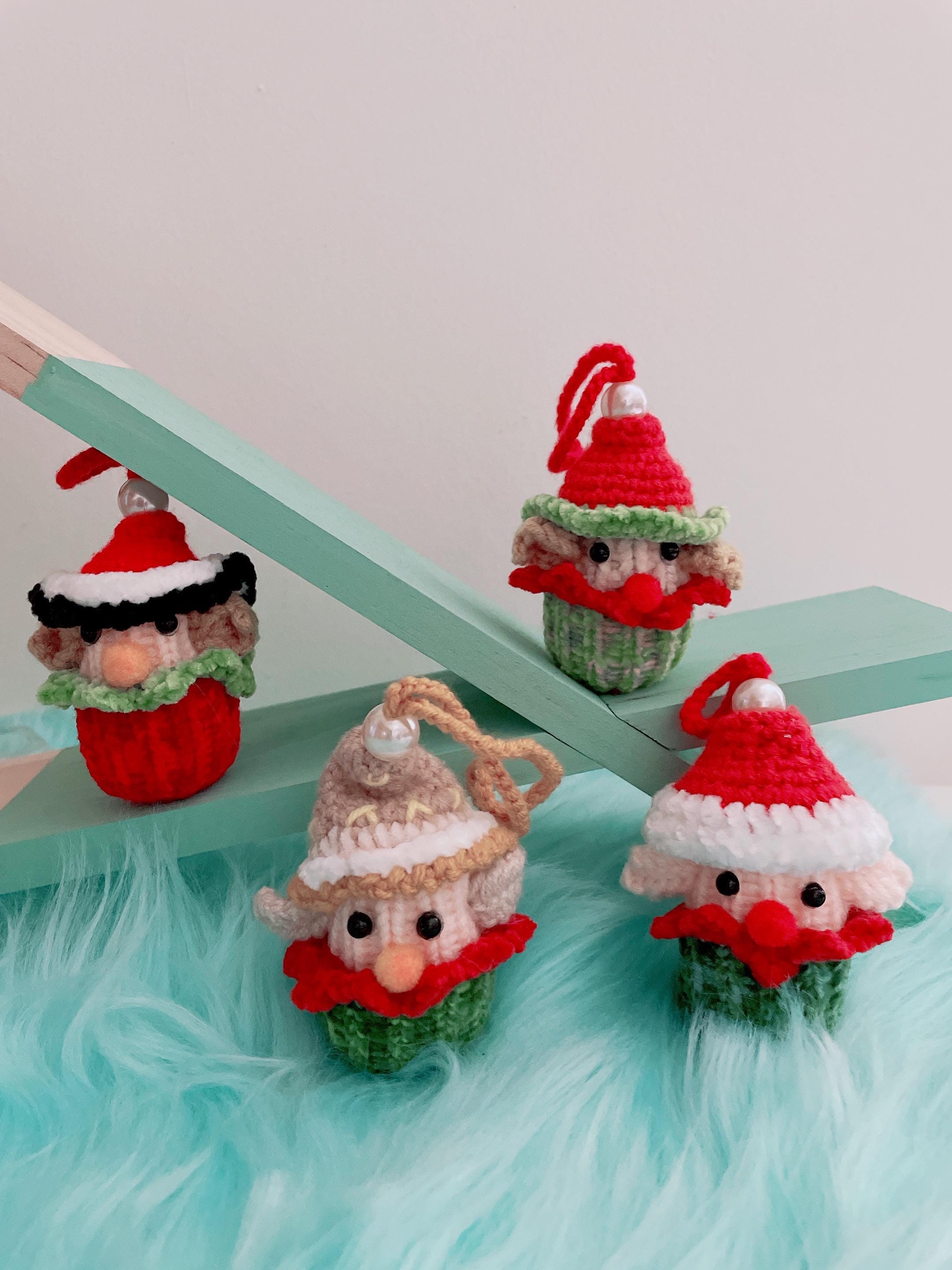 Loom Knit Elf Tag, Crochet Elf Keyring, Elf Keychain, Pouch Elf, Tote ...