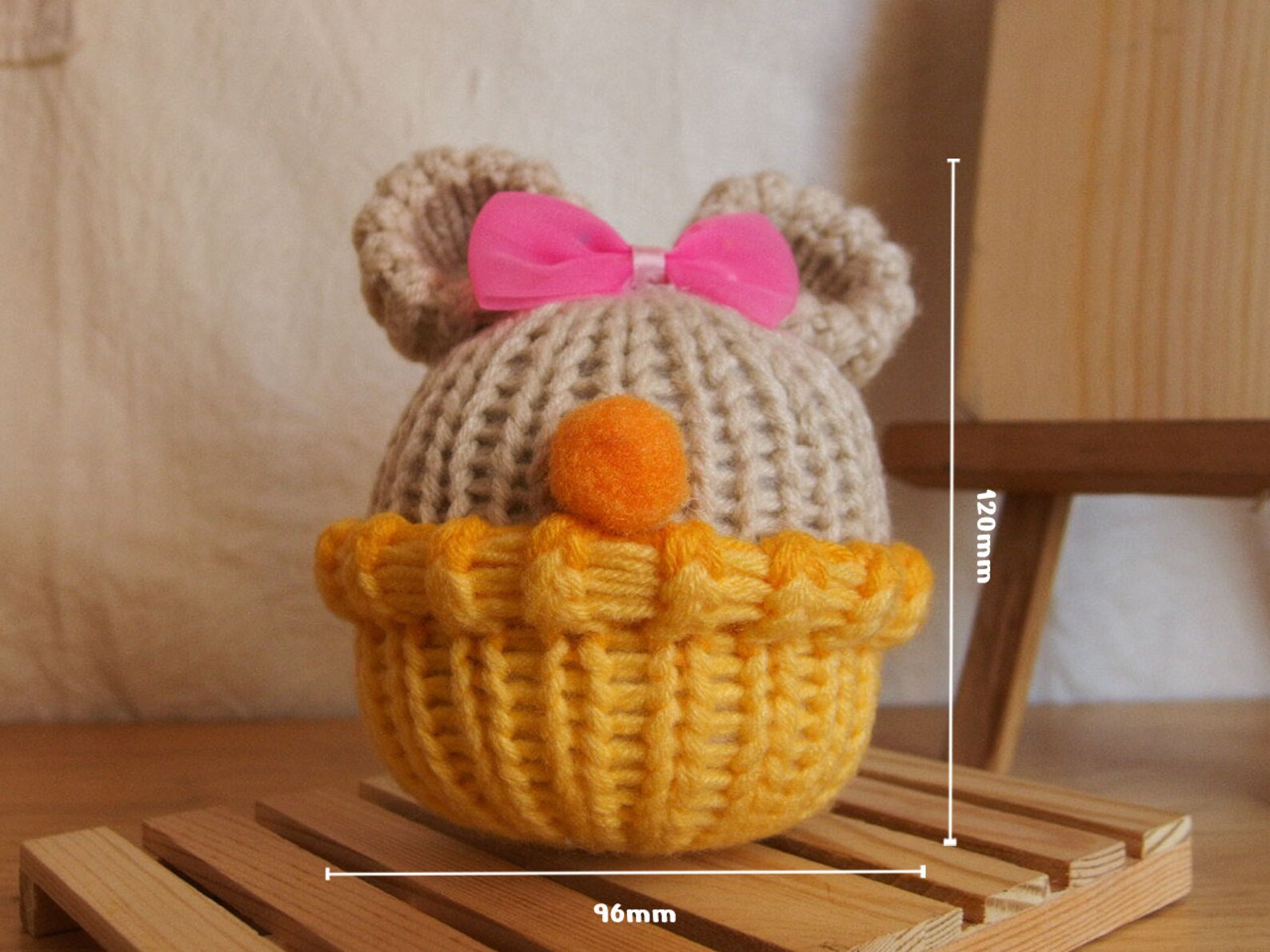 Loom Knit Mouse Paperweight. Mouse Roly-Poly Toy and Tumbler. | Etsy