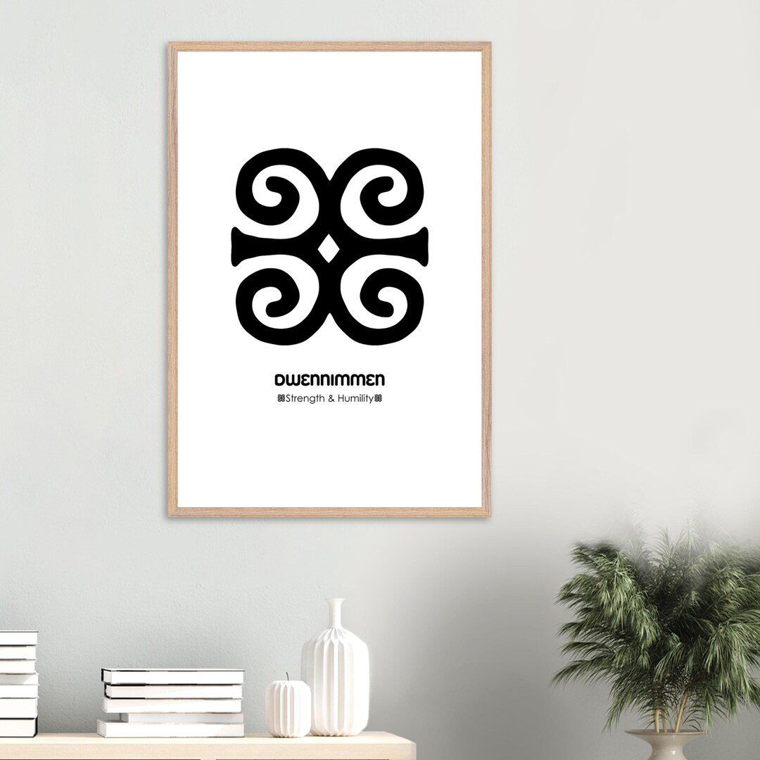 Adrinka Symbol 'dwennimmen' African Art Framed Digital Illustration - Etsy