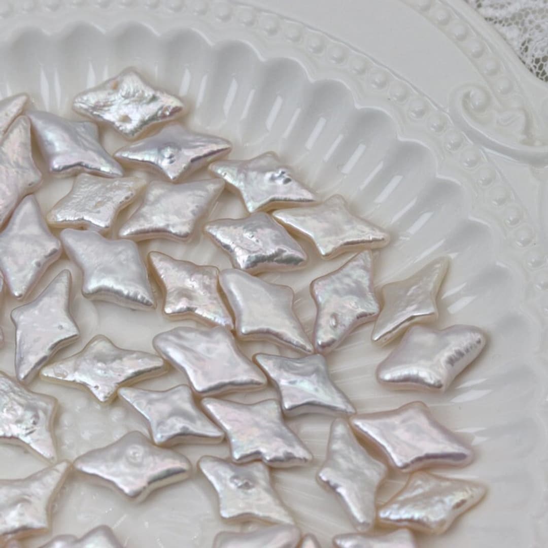 9-10mm Cross Star Shaped Baroque Natural Freshwater Pearl · Loose Pearl ...