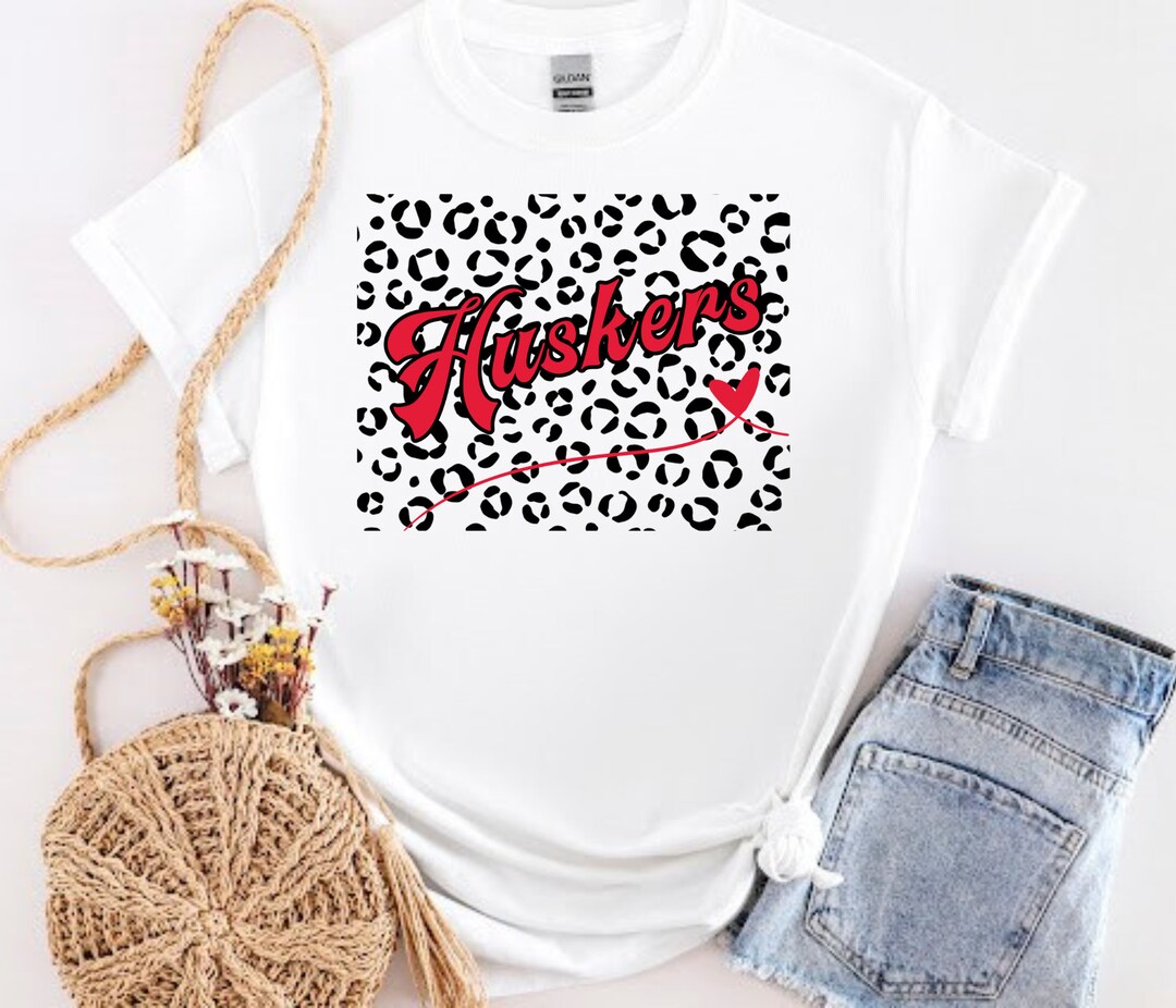 Nebraska Football Shirt, Nebraska Huskers Cotton Shirt, Unisex Sports ...