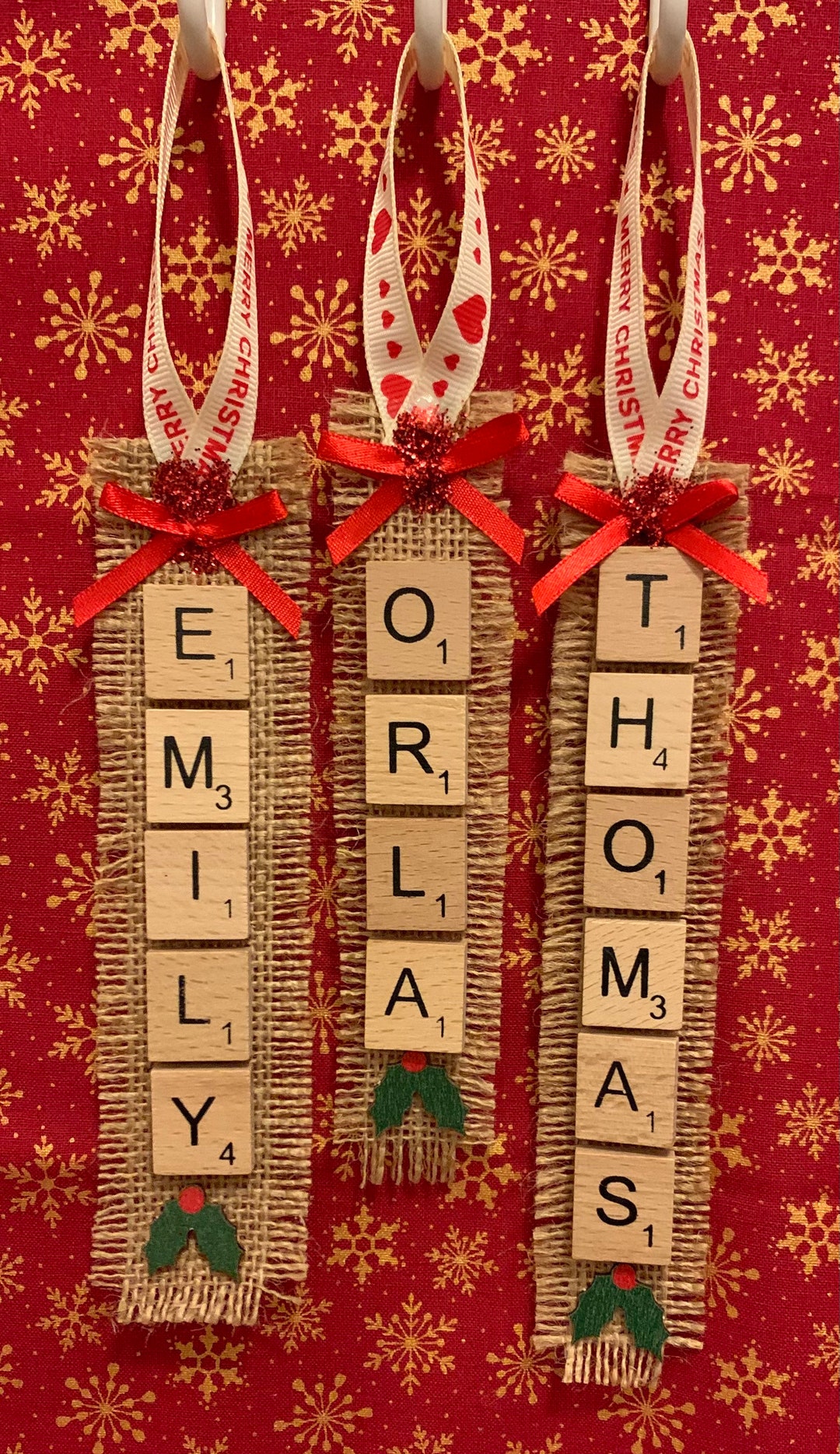 Scrabble Letter Christmas Decoration - Etsy