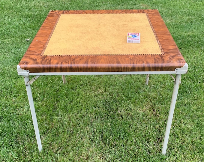 Vintage Folding Card Table-the Durham Line Table Number 722-MCM Snack ...