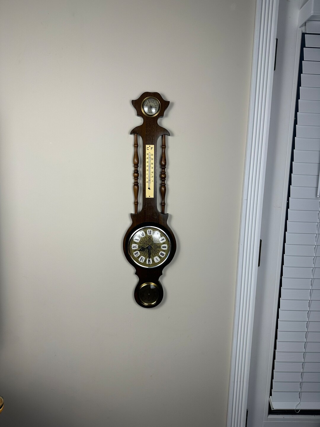 Vintage German Weather Station & Clock-thermometer Barometer - Etsy