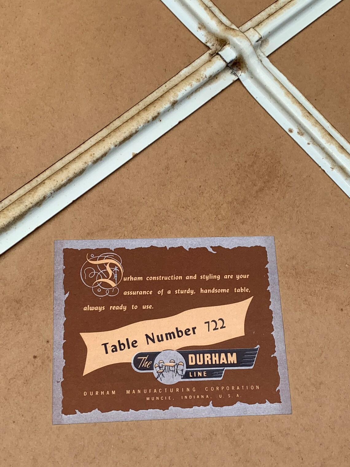 Vintage Folding Card Table-the Durham Line Table Number - Etsy