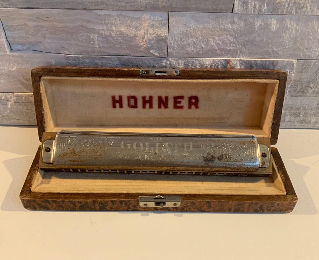 Antique Harmonica-1876 Hohner Goliath Accordion Harmonica-antique ...