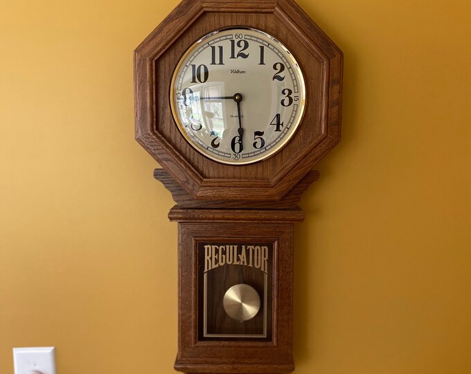 Vintage 28 Waltham Regulator Wood Wall Clock-quartz Taiwan-antique ...
