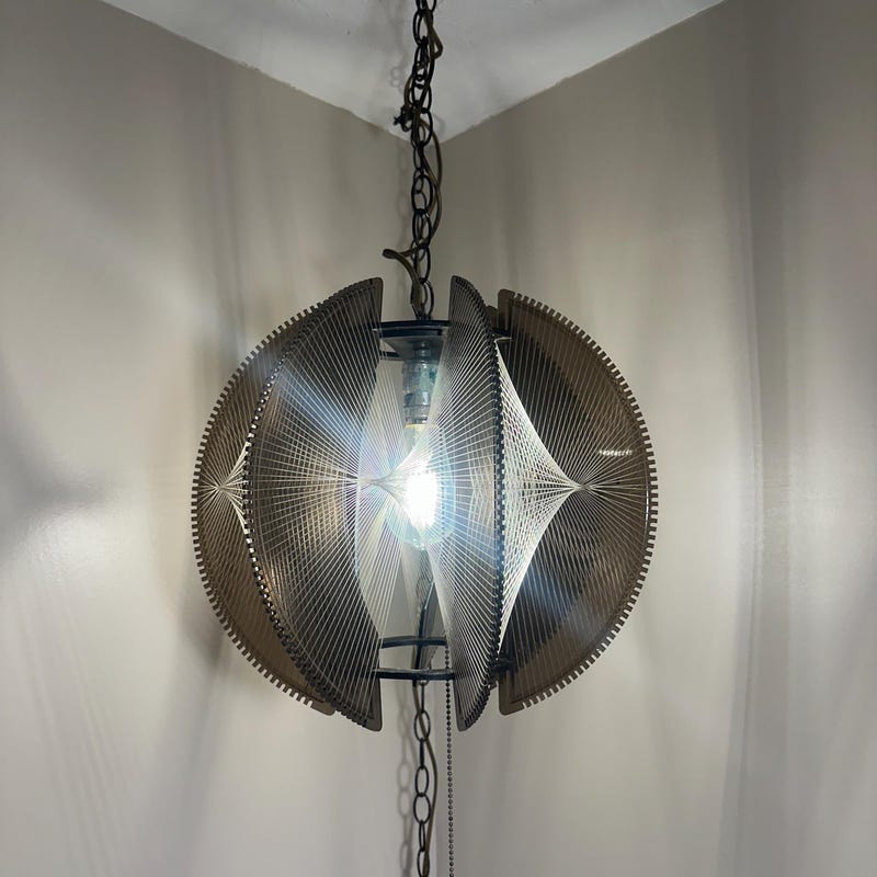 Vintage Swag Lamp - Etsy