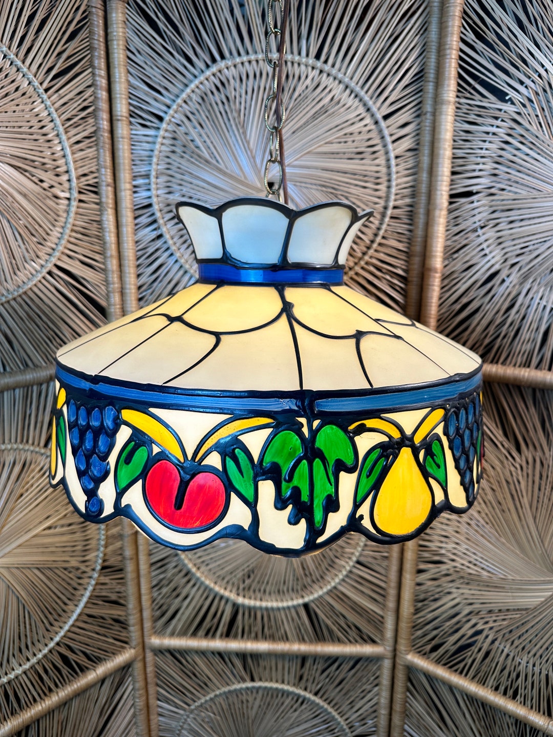 Vintage Plastic Swag Light-fruit & Vegetables-pendant Lamp-bohemian ...