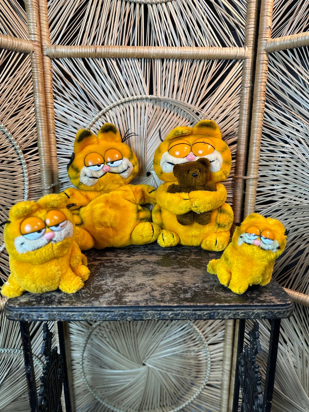 Vintage 80s Garfields-lot of 4-vintage Garfield Stuffed Animals-1978 ...