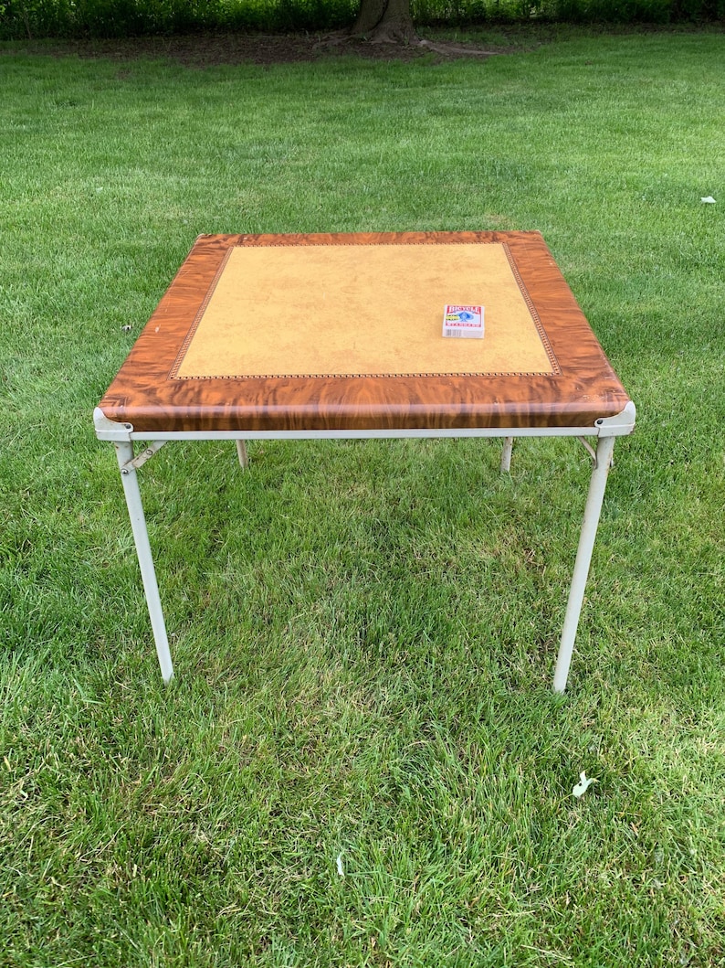 Vintage Folding Card Table-the Durham Line Table Number - Etsy