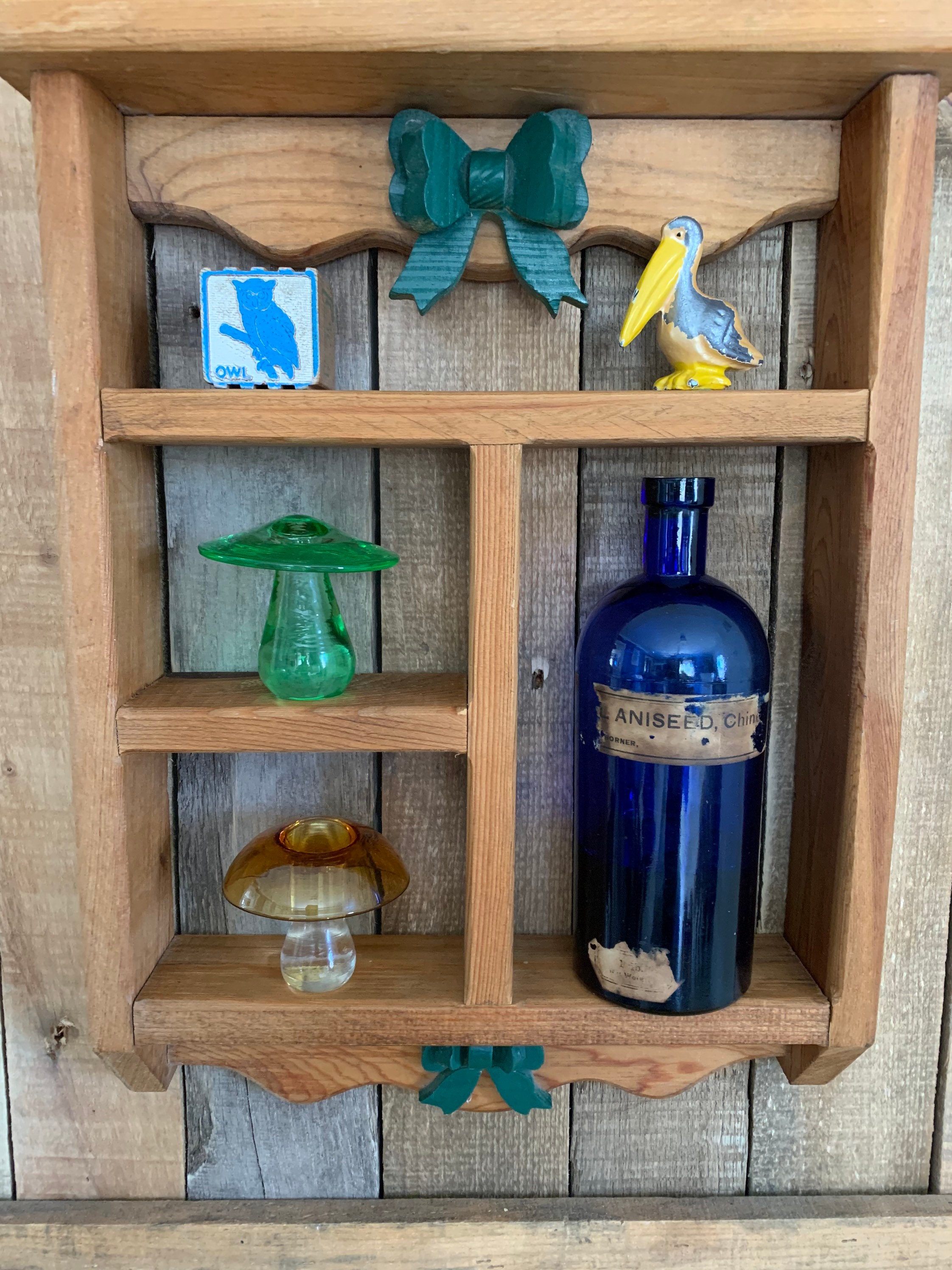 Antique Wood Shadow Box-Mid Century Curio Box-Shadow | Etsy