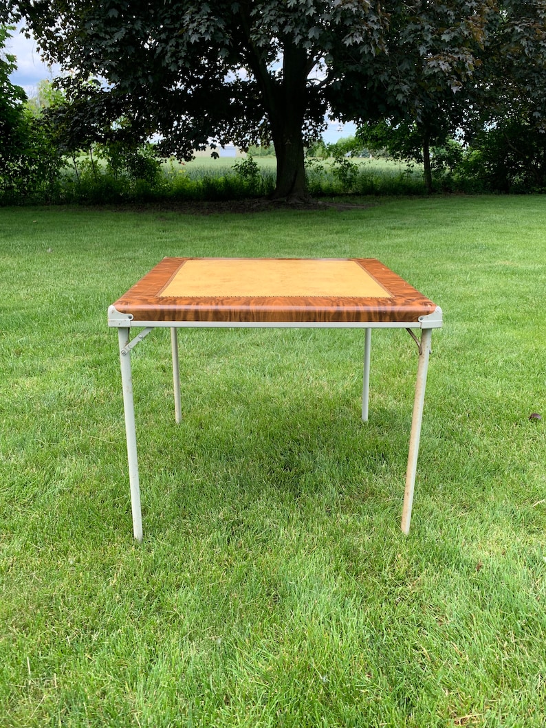 Vintage Folding Card Table-the Durham Line Table Number - Etsy