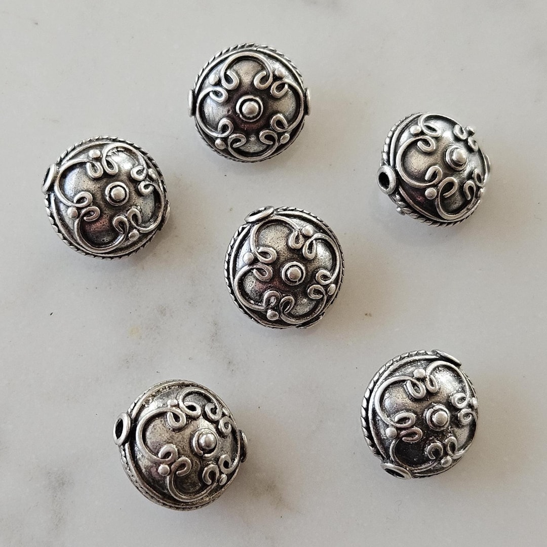 Bali Sterling Silver Beads Handmade Bali Silver Beads Bali Sterling ...