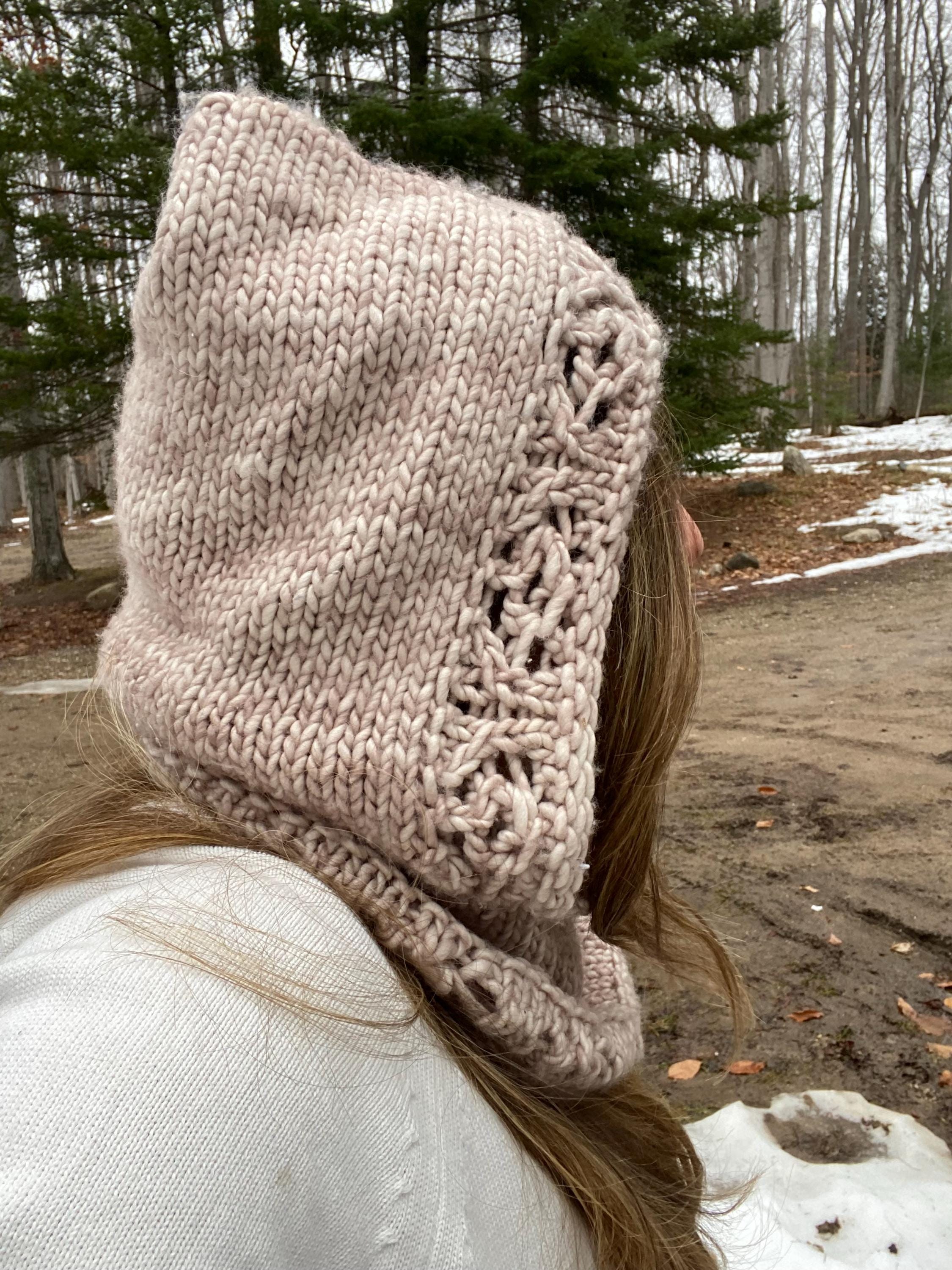 Chunky Knit Lace Hood Balaclava Knitting Pattern (PDF Pattern) - Etsy