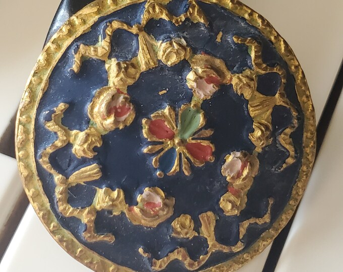 Cut Steel Button Vintage Antique Brass Rose Button Antique Button ...