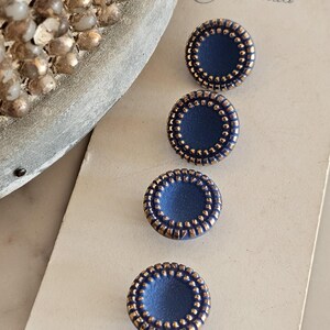 Periwinkle Blue Glass Buttons Schwanda Buttons Carded Schwanda Glass ...