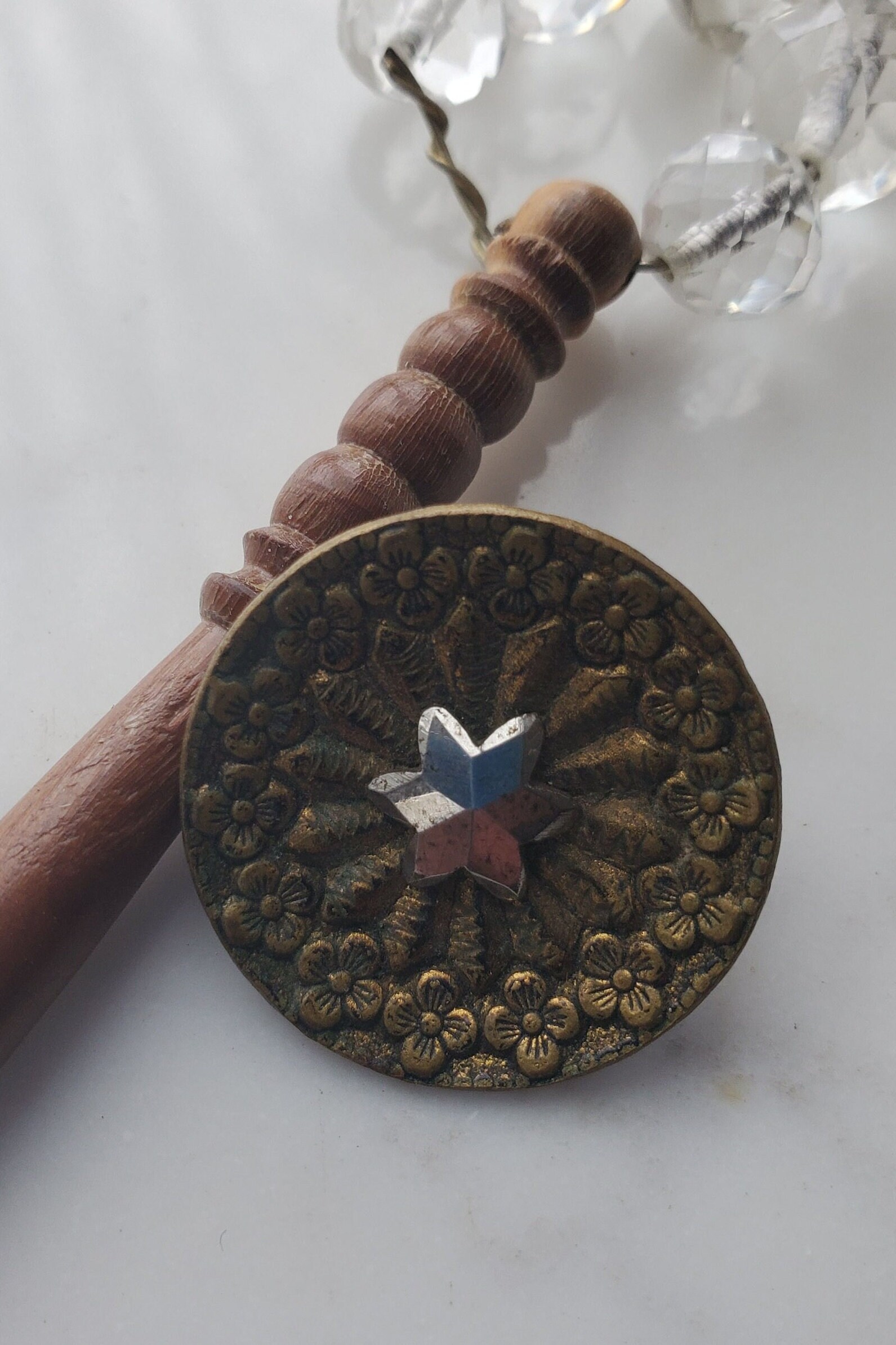 Antique Button Brass Cut Steel Button Victorian Button Star Vintage ...