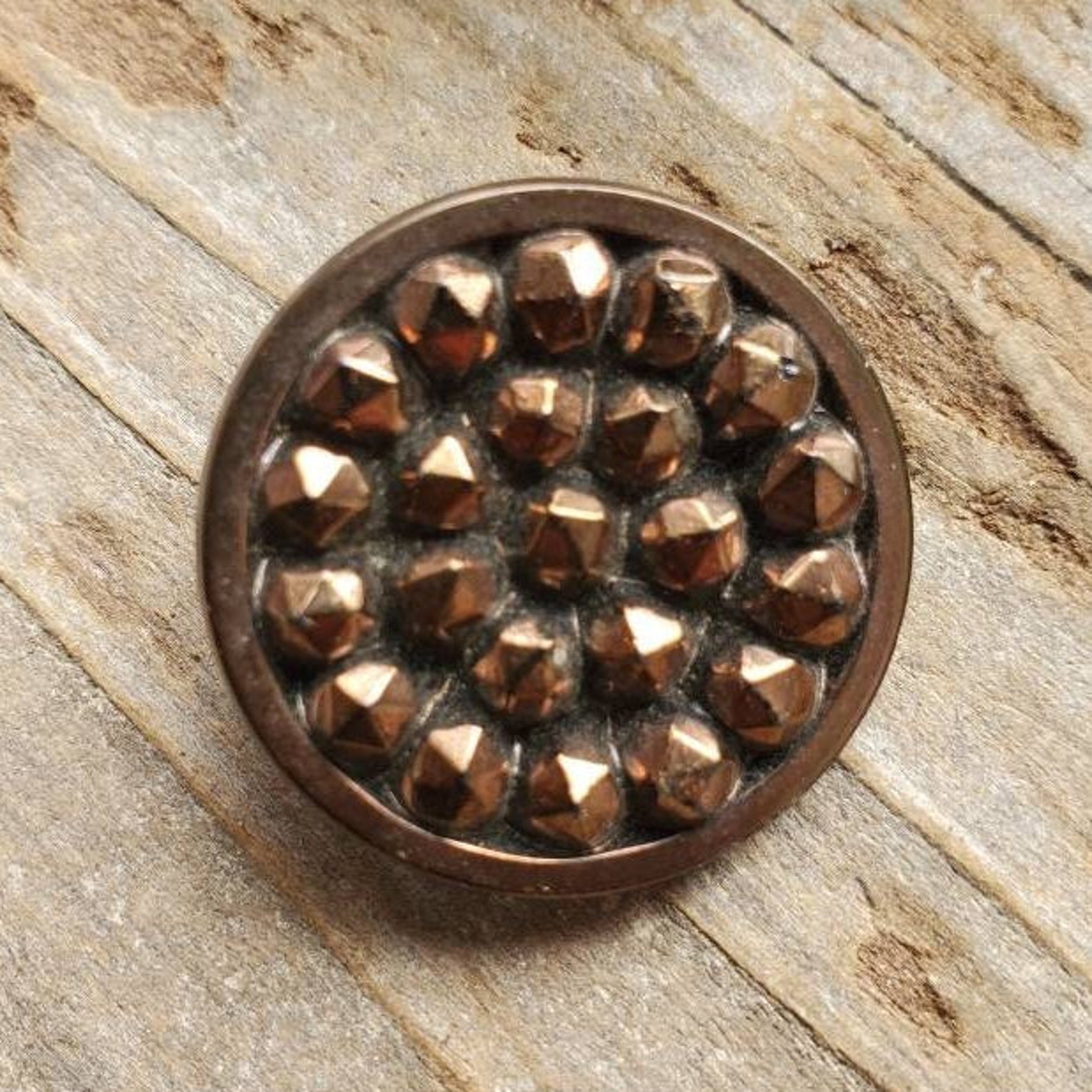 Antique Black Glass Buttons With Bronze Luster Victorian - Etsy