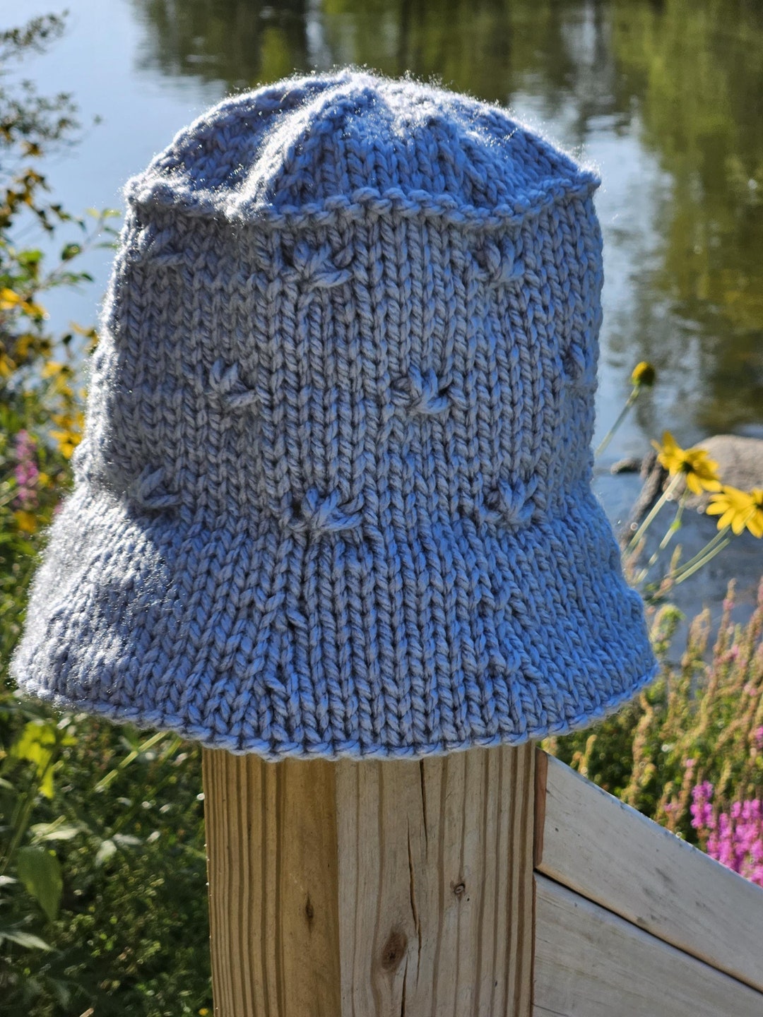 Knit Bucket Hat Pattern Bucket Hat Knitting Pattern Womens Knit Bucket ...