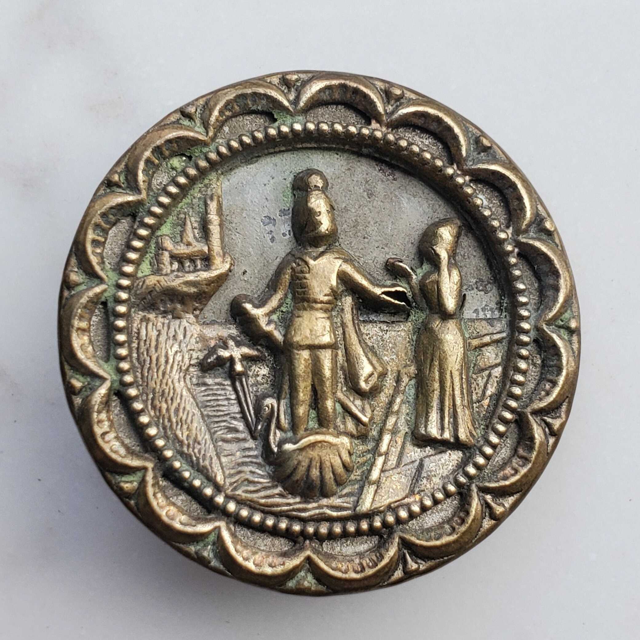 Antique Button for Sale Victorian Button Antique Brass Button Vintage ...
