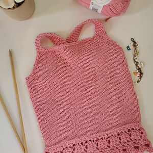 Girls Knit Tank Top Pattern for Kids Knitting Patterns for Kids Spring ...