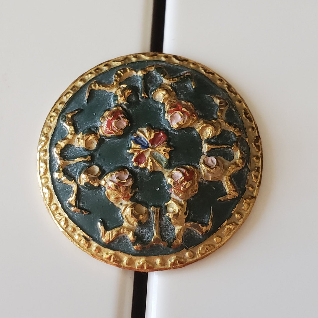 Antique Button Gold Vintage Edwardian Button Vintage Button Gilt Button ...