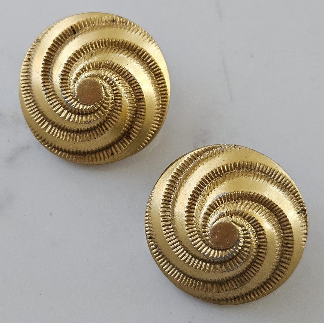 Vintage Gilt Swirl Buttons: French EG Paris Coat Buttons (set of 2) - Etsy