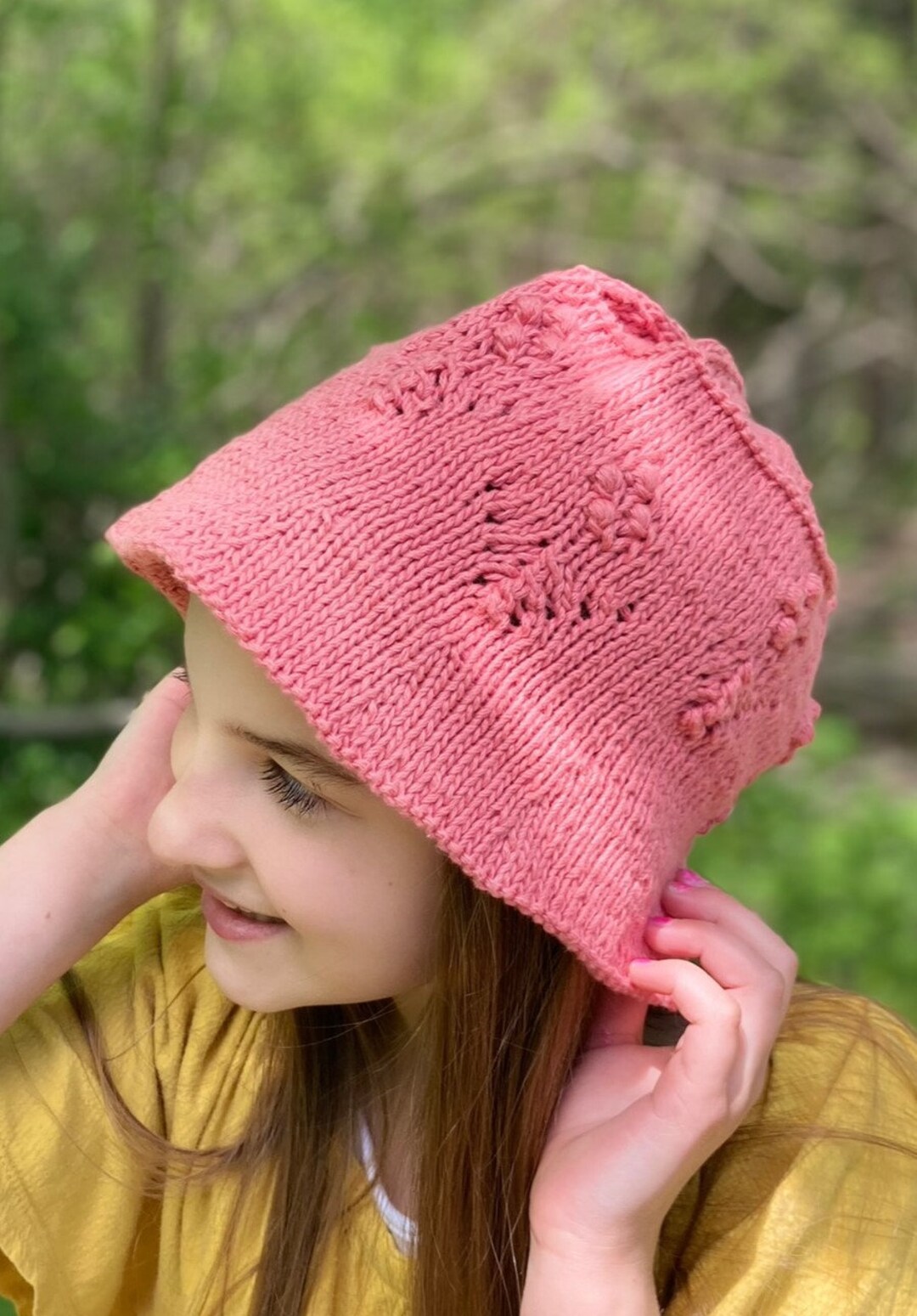 Bucket Hat Knitting Pattern Organic Cotton Bucket Hat Pattern Knit ...