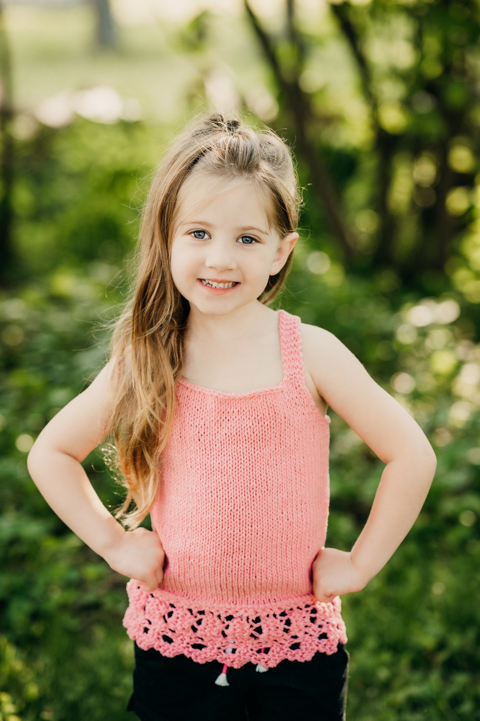 Girls Knit Tank Top Pattern for Kids Knitting Patterns for Kids Spring ...