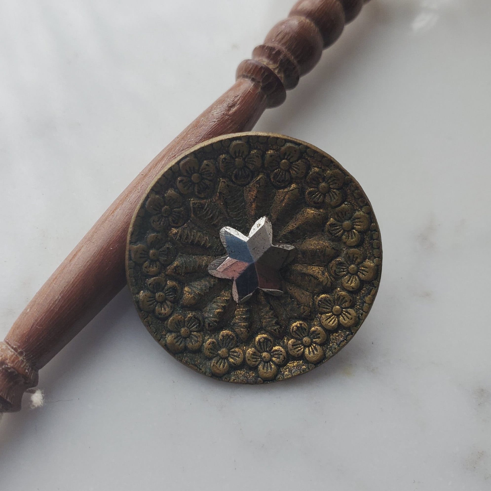 Antique Button Brass Cut Steel Button Victorian Button Star Vintage ...
