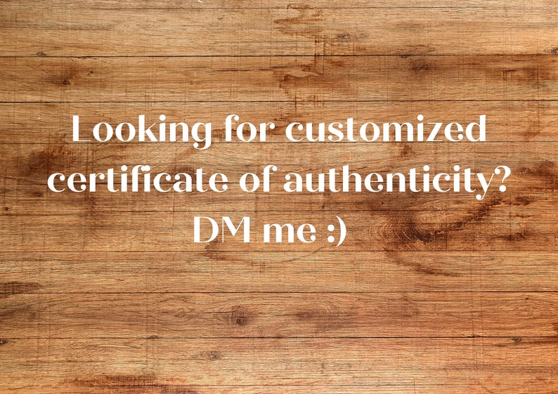 Wooden Certificate of Authenticity Template Printable, Vintage ...