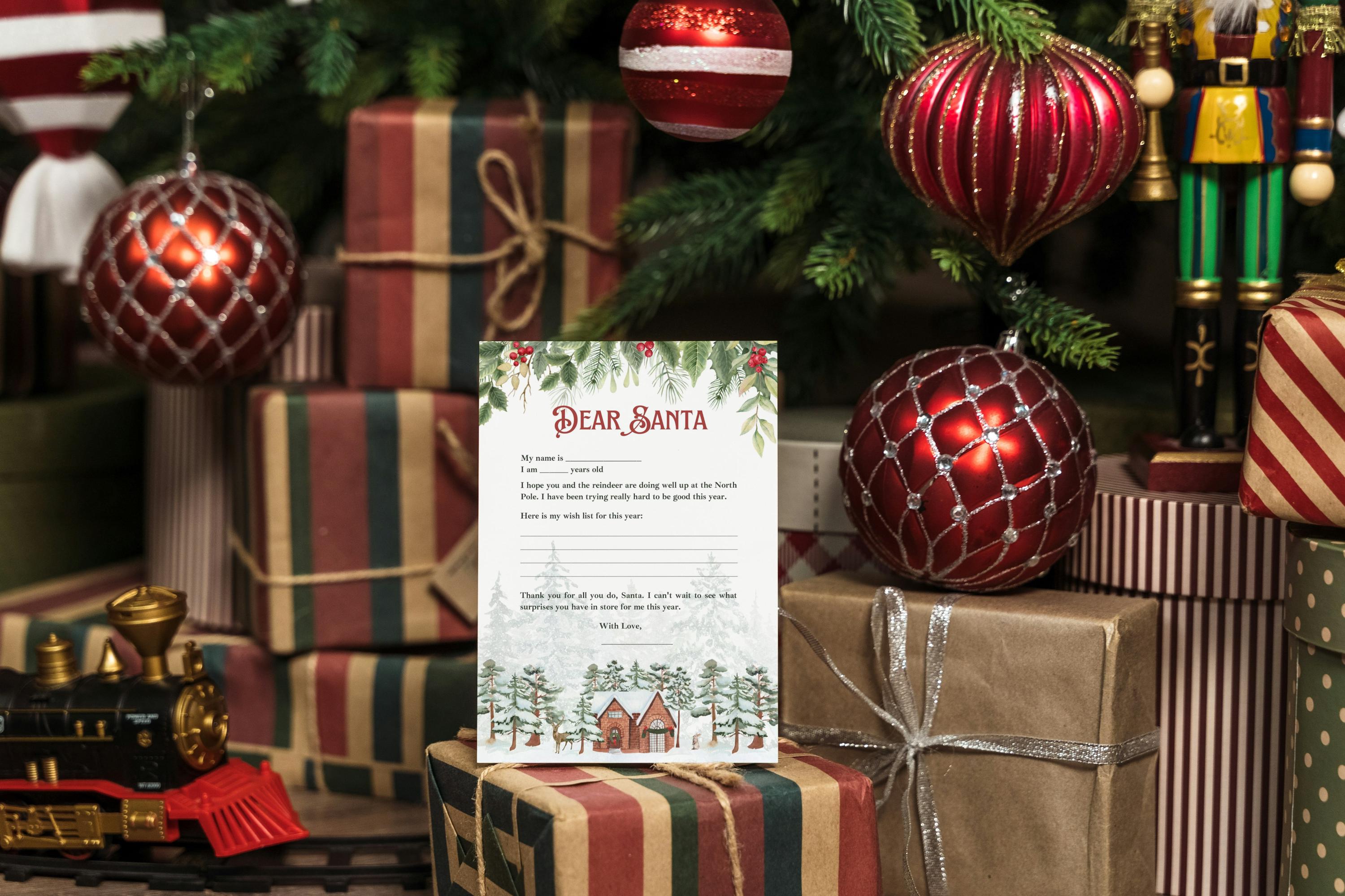 Editable Christmas Wish List Printable, Letter to Santa, Kids Christmas ...