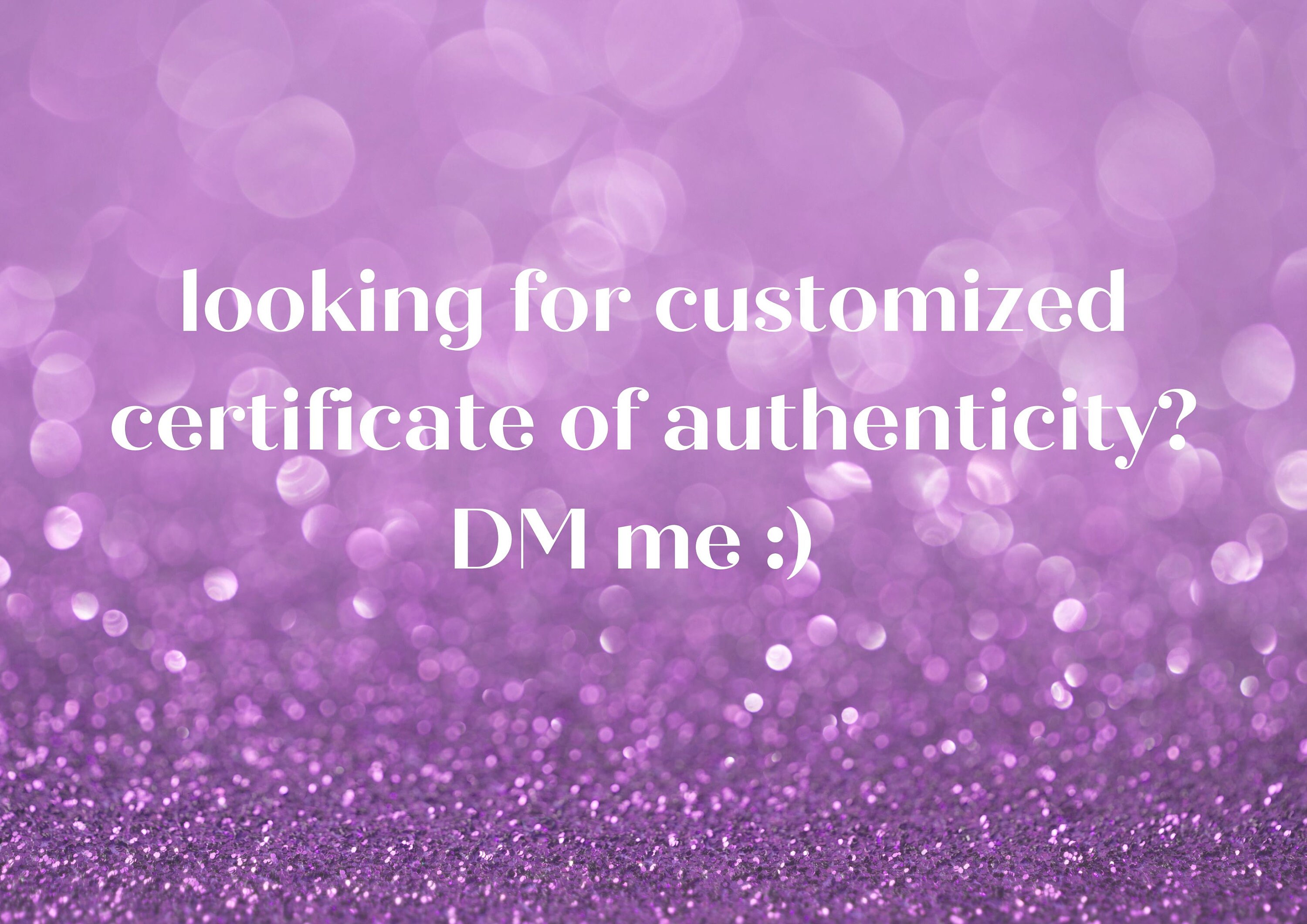 Certificate of Authenticity Template Printable, Purple Stylish ...
