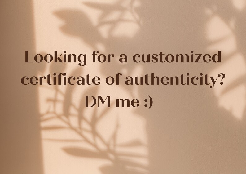 Certificate of Authenticity Template Printable, Abstract Handwritten ...