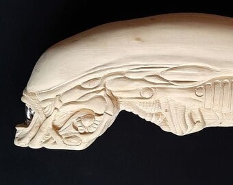 Alien Wood Carving - Etsy