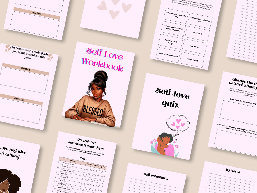 Black Woman Self Love Workbook Instant Download Self Love Printable ...