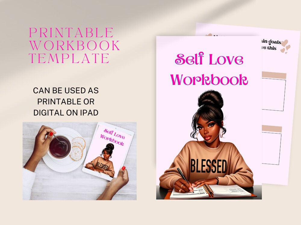 Black Woman Self Love Workbook Instant Download Self Love Printable ...