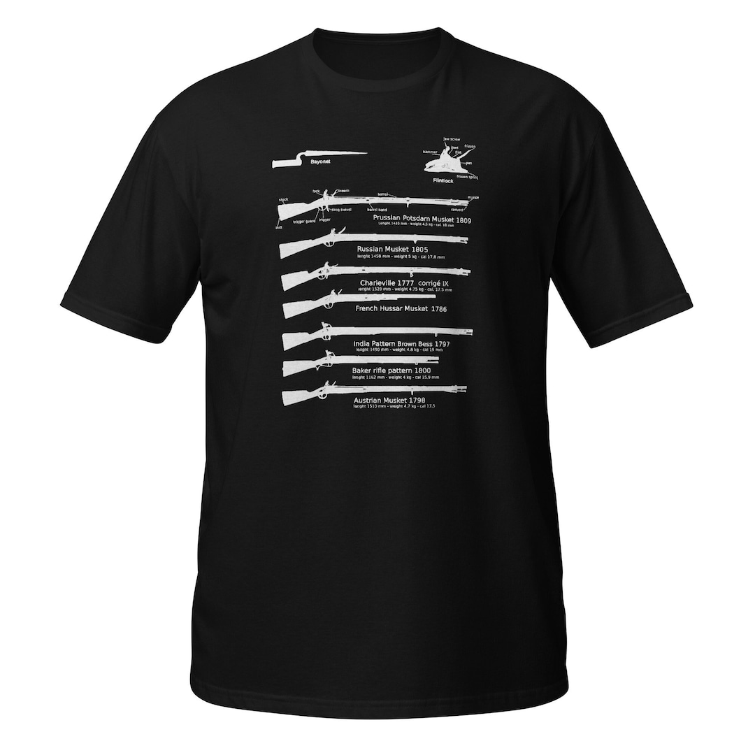 Flintlock T-shirt, Musket T-shirt, Antique Firearms T-shirt, Napoleon ...