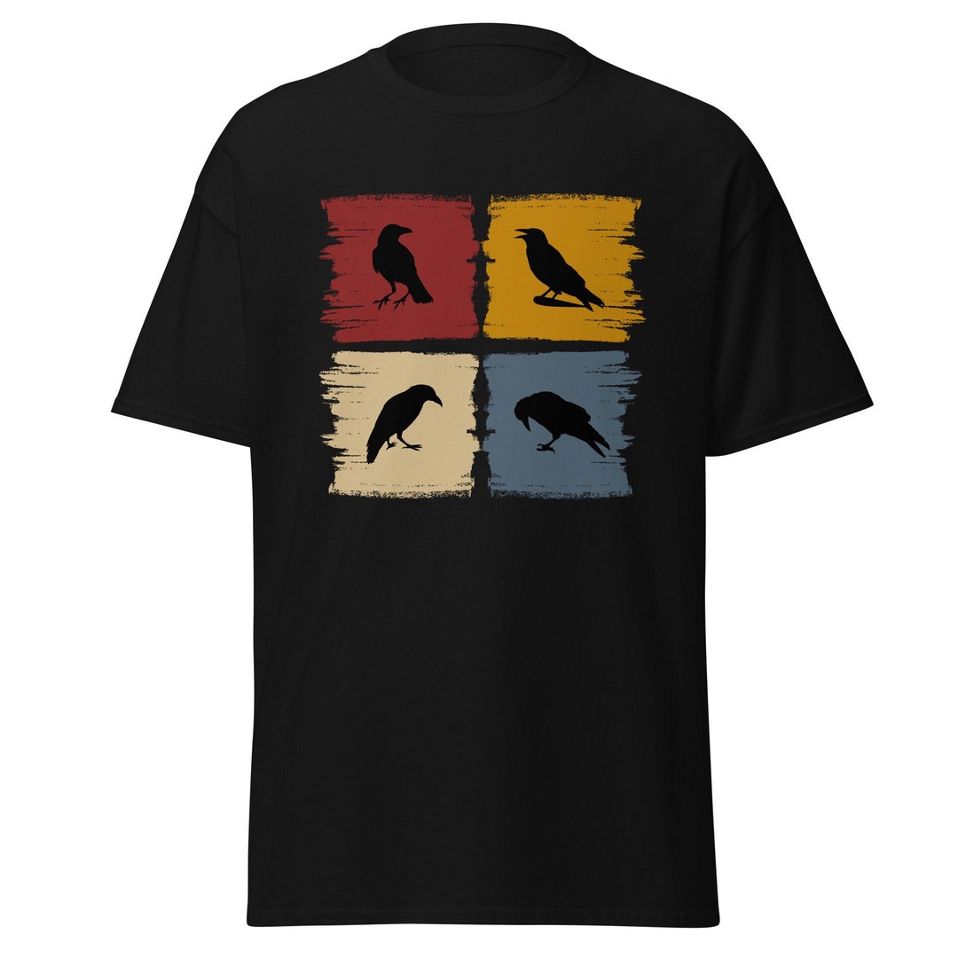 Retro Crow T-shirt, Retro Crow T-shirt, Defender of Crows T-shirt ...