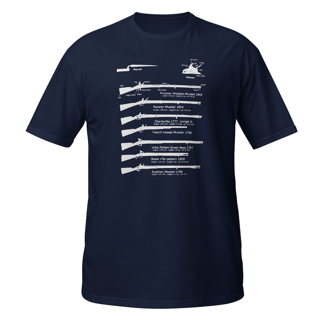 Flintlock T-shirt, Musket T-shirt, Antique Firearms T-shirt, Napoleon ...