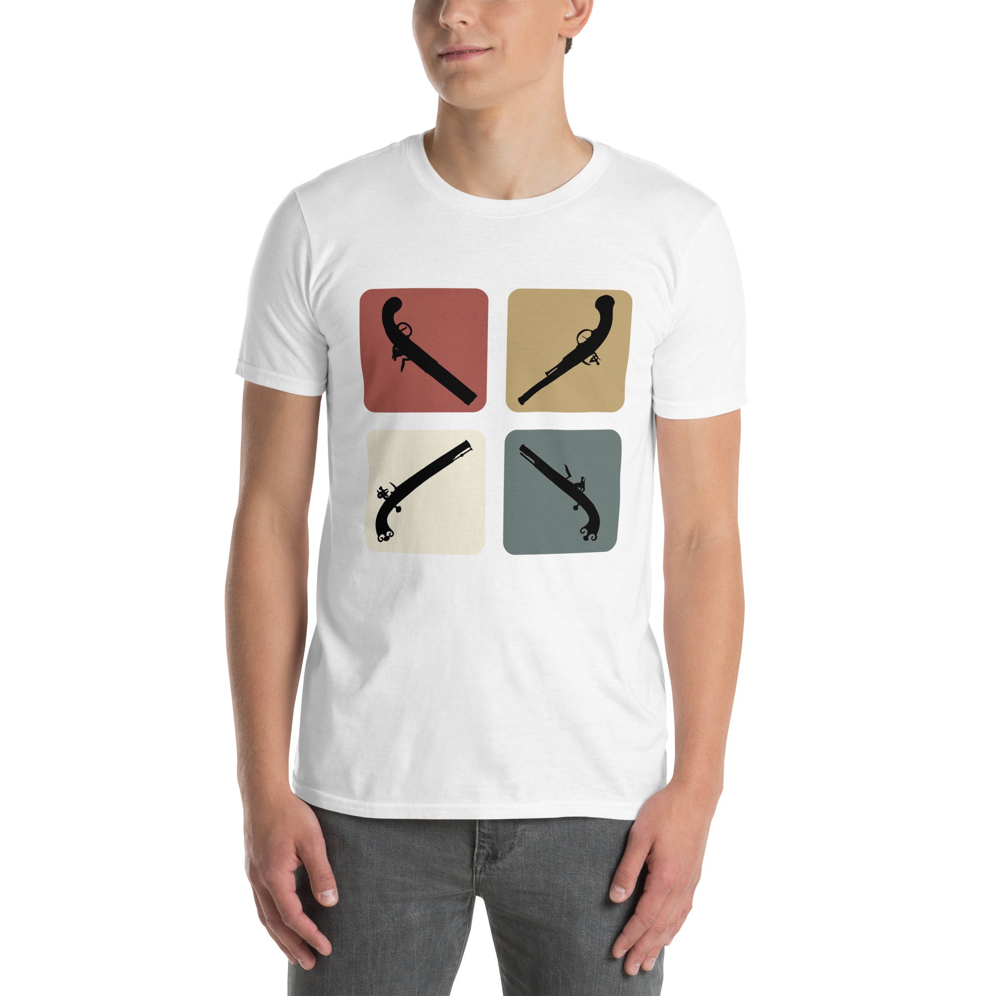 Flintlock Short-sleeve Unisex T-shirt, Musket Gun T-shirt, Ancient ...