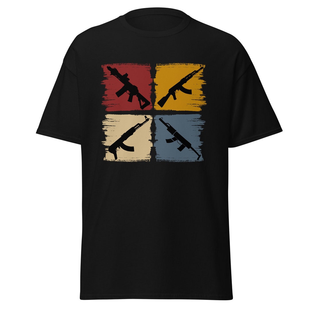 Submachine Gun T-shirt, Assault Rifle T-shirt, Weapons Enthusiast T ...