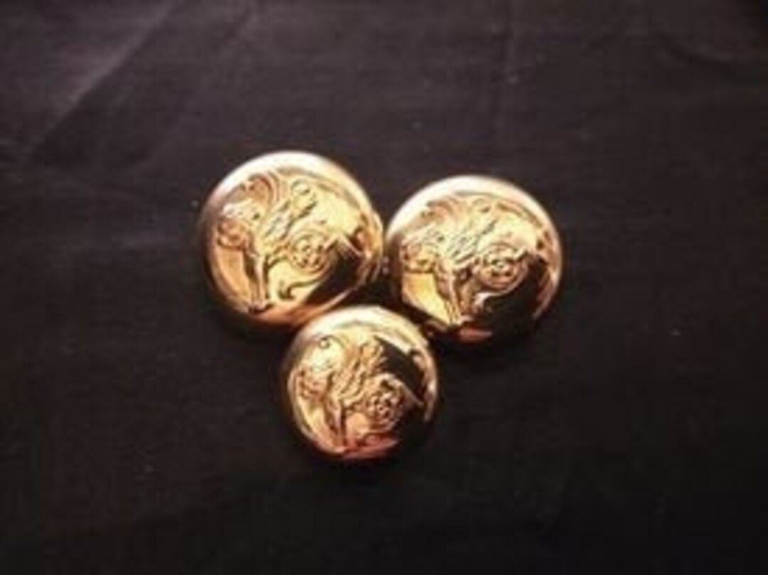 Lot of 3 Vintage Gold Buttons "griffon" - Etsy